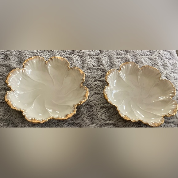 Lenox | Kitchen | Set Of 2 Vintage Lenox Leaf Collection In Ivory With ...